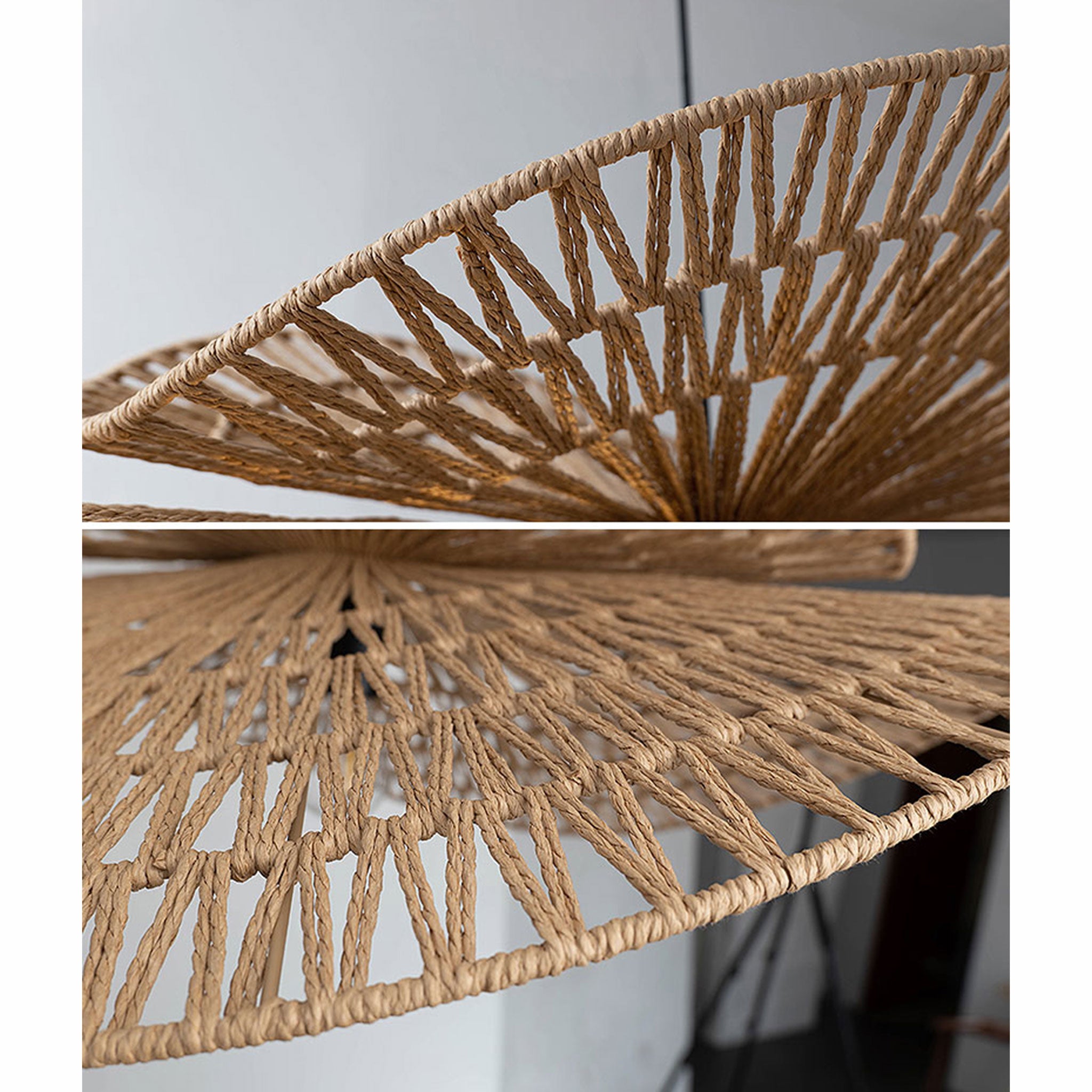 Flower Rattan Pendant Light - Unique Woven Design – indochinadecor