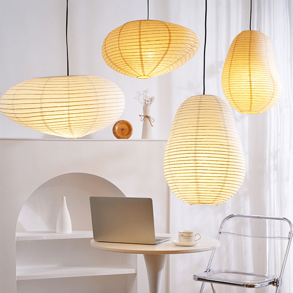 Japanese Paper Lantern, Wabi Sabi Paper Pendant Lights – indochinadecor