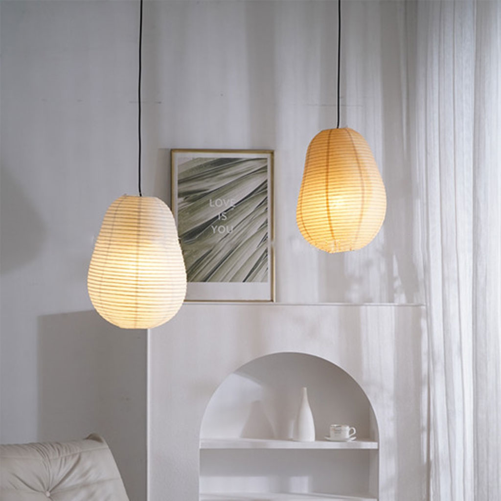 Japanese Paper Lantern, Wabi Sabi Paper Pendant Lights – indochinadecor