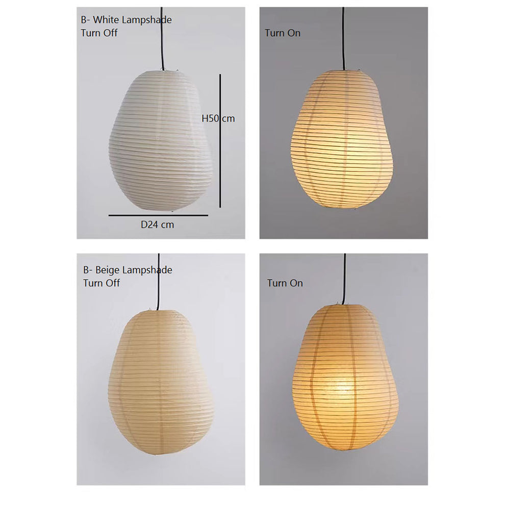 Japanese Paper Lantern, Wabi Sabi Paper Pendant Lights – indochinadecor