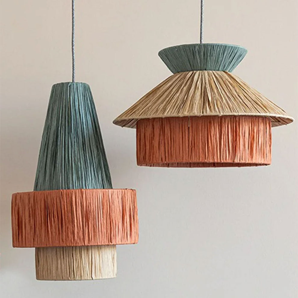 Boho Paper Pendant Light, Paper Lantern – indochinadecor
