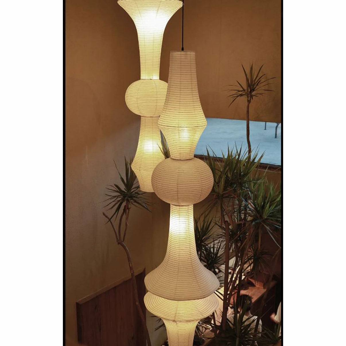 Japanese Paper Pendant Lights, Japandi Lamp , Paper Lantern, Wabi sabi ...