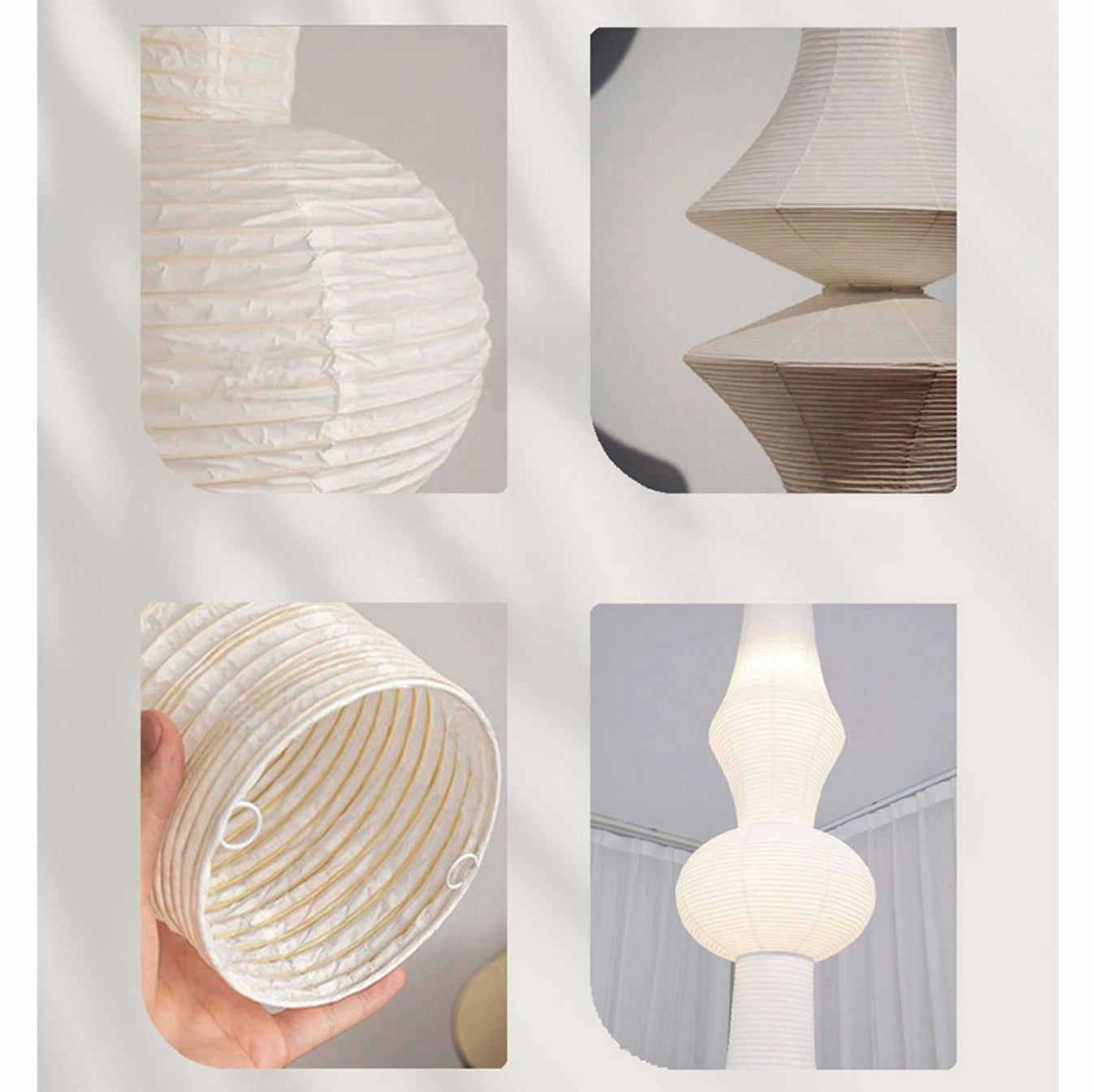 Japanese Paper Pendant Lights, Japandi Lamp , Paper Lantern, Wabi sabi ...