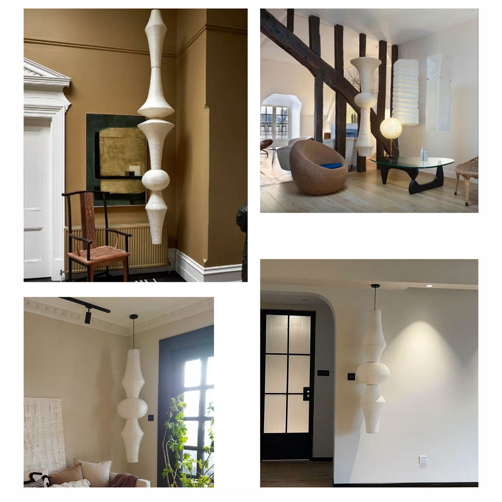 Japanese Paper Pendant Lights, Japandi Lamp , Paper Lantern, Wabi sabi ...