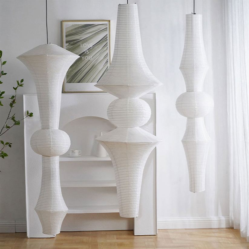 Japanese Paper Pendant Lights, Japandi Lamp , Paper Lantern, Wabi sabi ...