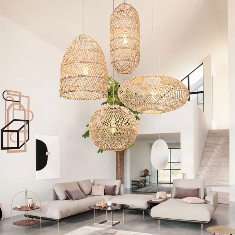 Unique Rattan Pendant Light - Bohemian & Coastal Lighting – indochinadecor